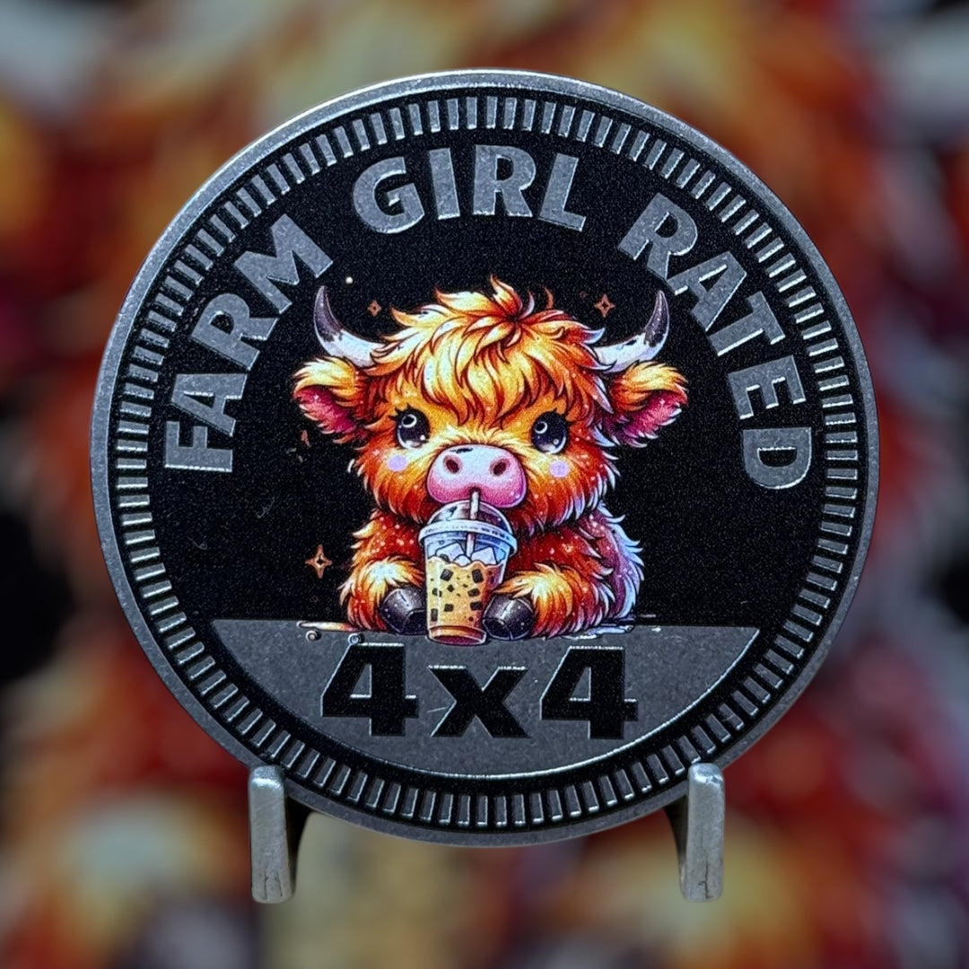 Custom4x4Badge - Farm Girl Rated – Seven Slot United Brands